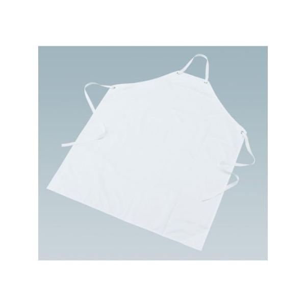 看護、介護用品 病院関連商品 手袋・ウェア　マスク、防護メガネ●超軽量・耐油性を兼ね備えた新タイプの前掛けです。●非塩ビ素材使用で環境問題にも配慮しています。●食品・水産加工他。●水・油仕事。■仕様●色：ホワイト●着丈（cm）：110●幅（...