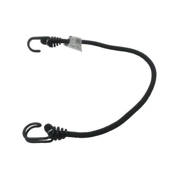 実験室設備 工具類 工具、道具●伸縮性があり、周囲を糸で特殊織しています。●荷物の仮留め、固定等。■仕様●色：ブラック●長さ（m）：0.6●標準幅（mm）：8●材質／仕上：●▼中芯：天然ゴム●▼被覆：PP●▼金具：スチール●注意：●▼ゴムの...