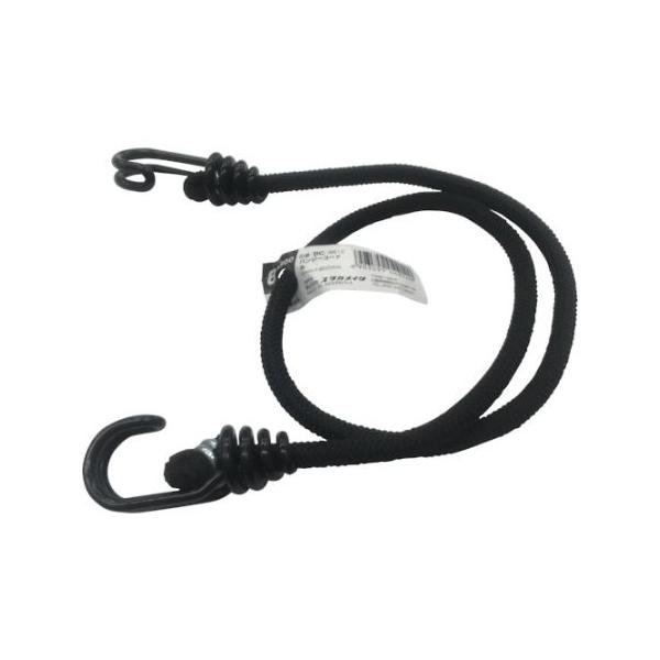 実験室設備 工具類 工具、道具●伸縮性があり、周囲を糸で特殊織しています。●荷物の仮留め、固定等。■仕様●色：ブラック●長さ（m）：0.8●標準幅（mm）：8●材質／仕上：●▼中芯：天然ゴム●▼被覆：PP●▼金具：スチール●注意：●▼ゴムの...