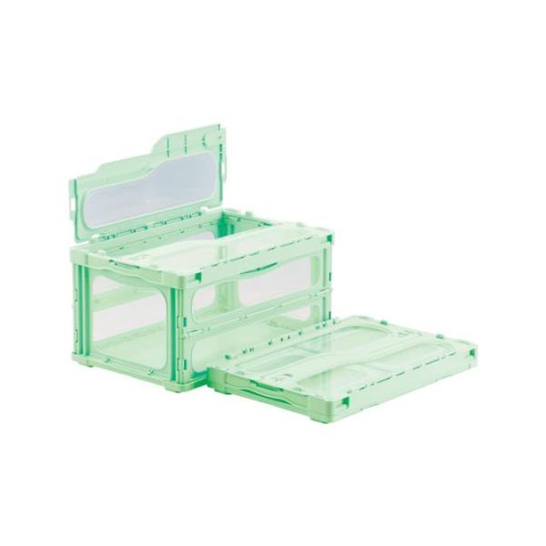 実験室設備 コンテナー保温容器 コンテナ●スライドロック付で、安心して輸送できます。●マドコンよりも最大20％軽く、折りたたんだ際に30％薄くなっています。●明るいカラーと透明度の高い窓部で、底面以外のどこからでも中身を確認できます。●各辺...