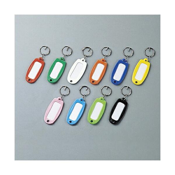 実験室設備 工具類 工具、道具●色のラインナップが豊富で、台紙にオリジナルの文字が記入できるため、鍵の管理などに最適なハードタイプのキーホルダーです。■仕様●材質：ポリプロピレン（PP）●サイズ：60×27mm（中紙45×17mm）●色：オレンジ