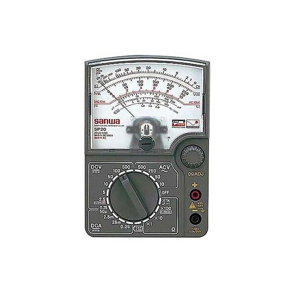 物理・物性測定器/電気計測機器/電気計測機器三和電気計器（sanwa） アナログマルチテスタ　耐衝撃メーター 1個●テストリード交換可能なアナログ式●DCV：0.25/2.5/5/10/50/100/500V●ACV：10/50/250/5...