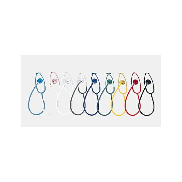看護、介護用品 診察・計測 診察補助器具類●軽量アルミタイプ●雑音の遮断性に優れている内バネ式●血圧測定にお勧めのシングルタイプ●全長：約77cm●重量：約70g●材質：チェストピ-ス／アルミニウム(アルマイトメッキ) 耳管／アルミニウム(...