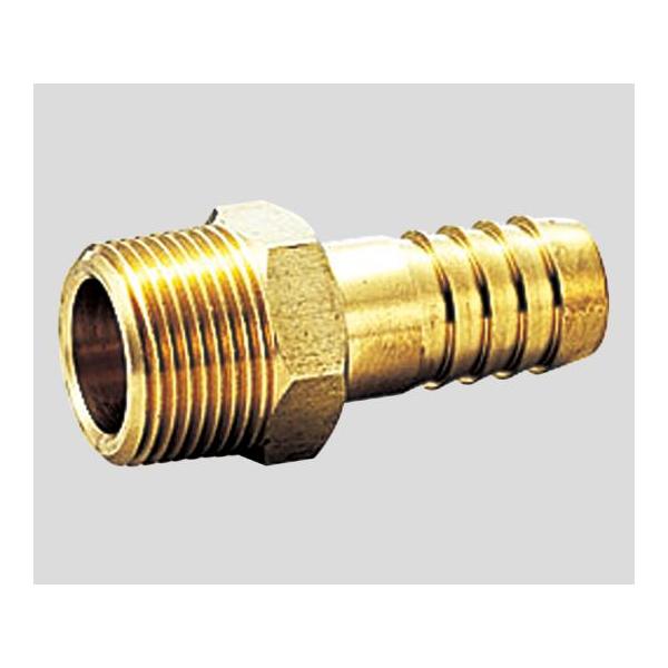 実験室設備 工具類 工具、道具●ほとんどのホースと接続可能。●ホースバンドで固定するタイプです。●ネジ部：JIS規格B0203：1999による。●最高使用圧力：ブレードホースの最高使用圧力に準拠する。●材質：C3604（黄銅）●ネジ(R)：...