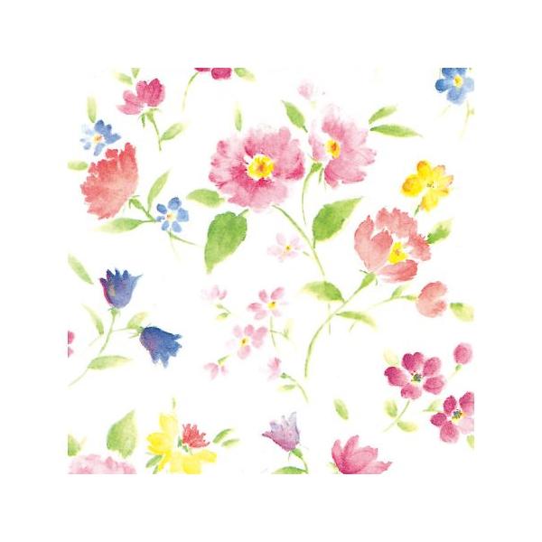 実験室設備 事務用品・ＯＡデスク 事務用品●白い艶のある紙にピンクやイエロー、ブルーの花をあしらいました。●サイズ：1085×750mm●材質：コート65g/m2●入り数：100枚/外袋