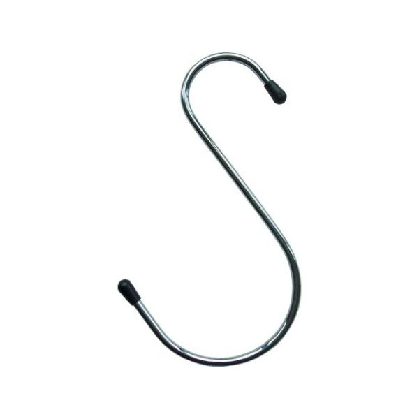 実験室設備 工具類 工具、道具●ベーシックなスチール製のSフックです。●収納吊り金具として。●物の吊り下げ、引っ掛けとして。●使用荷重（kN）：0.05●D（mm）：5●L（mm）：175●S（mm）：42/77●材質／仕上：●▼スチール（...