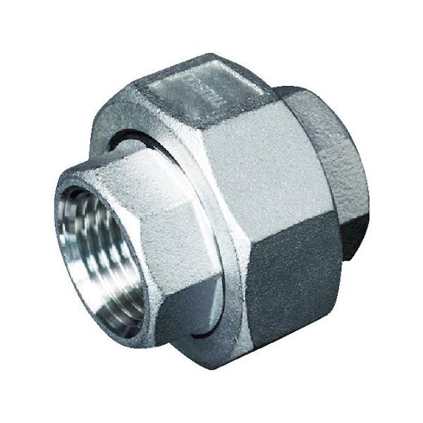 実験室設備 工具類 工具、道具●様々な設備に利用されるステンレス製のねじ込み継手です。●水・油・ガス用。●呼び径A：10●呼び径B：3/8●D（mm）：23●L（mm）：35.5●使用温度範囲（℃）：0〜100℃●最高許容圧力（MPa）：常...