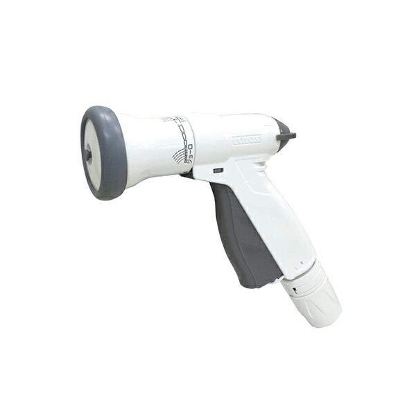 汎用器具・消耗品 安全保護用品　１ 安全、保護機器●通水・ストップ機能が、ハンドルワンクリックで可能です。●一般家庭屋外散水用。●ハンドルを握って連続通水、再度握って止水します。●ノズル内部に残った水が冬場に凍結しても内蔵のスポンジが氷の膨...
