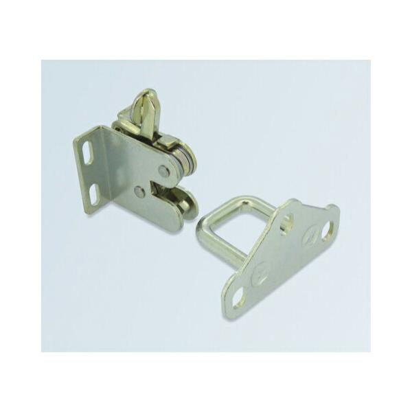 実験室設備 工具類 工具、道具●振動や衝撃に対して扉等が開放しないよう確実なロック状態を保持するロック装置です。●主材質：SPCC（冷間圧延鋼板）●主処理：三価クロメート