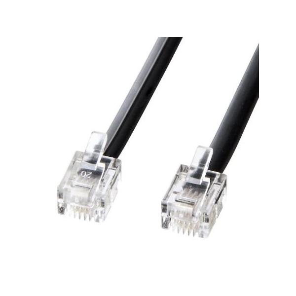 実験室設備 事務用品・ＯＡデスク ＯＡサプライ●モジュラーケーブル（電話線） 黒●電話回線とモデム内蔵パソコン、モデム、FAX、電話機などを接続するケーブルです。●2.55mm厚のスタンダードケーブル。●ADSL回線とADSLモデムやスプリ...