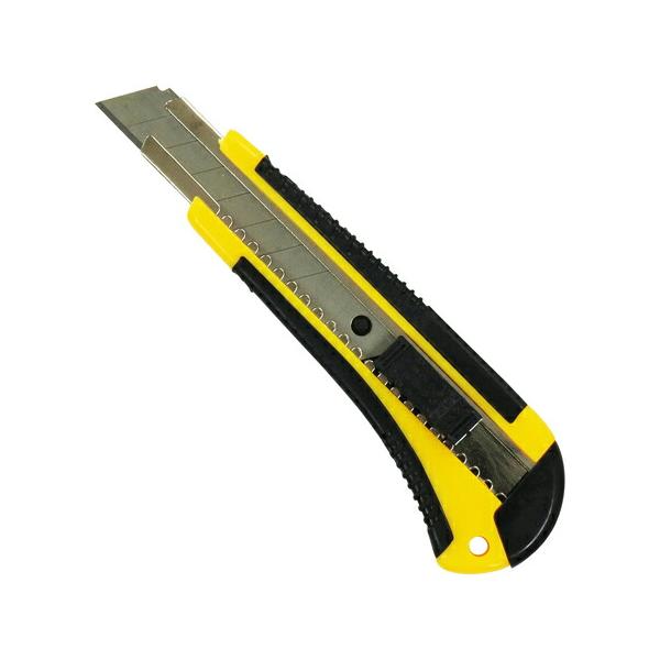 実験室設備 事務用品・ＯＡデスク 事務用品●滑り止めグリップ付きでシッカリ握れます。安全第一●紙・ダンボール・薄樹脂板等を切る作業に適しています。●刃はオートロック機能で固定できます。●替刃収納機能付で替刃の保管に便利●替刃は市販品 大が共...