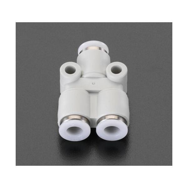 実験室設備 工具類 工具、道具●材質：真鍮、樹脂(PBT)●使用流体：空気●使用圧力：0/1MPa(0/10kgf/cm2)●使用温度：‐15/60℃●1口側チューブ径：6mm●2口側チューブ径：4mm●コード品番：EA140HM-64