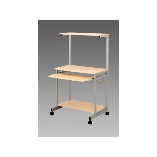 実験室設備 工具類 工具、道具●※注意※：【お客様組立品】●材質：テーブル・棚板：MDF（PVC貼り）、支柱：スチール　キャスター：ナイロン●総耐荷重：60kg●サイズ：750（W）×500（D）×1195/1295（H）mm●重量：18....