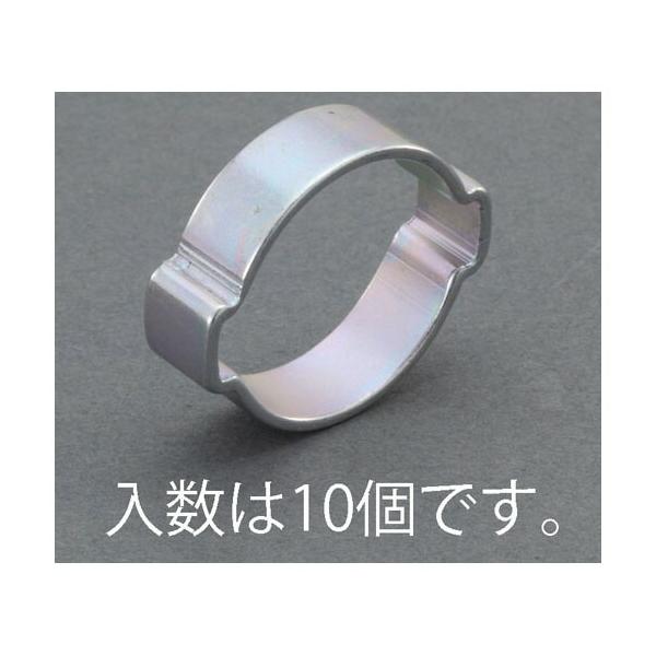 汎用器具・消耗品 チューブコネクタ素材 クリップ、ポリ袋●EA463PJ-1,-2のプライヤーでカシメて締付けて下さい。●材質：スチール（亜鉛メッキ）●バンド幅：7mm●適合直径：13〜15mm