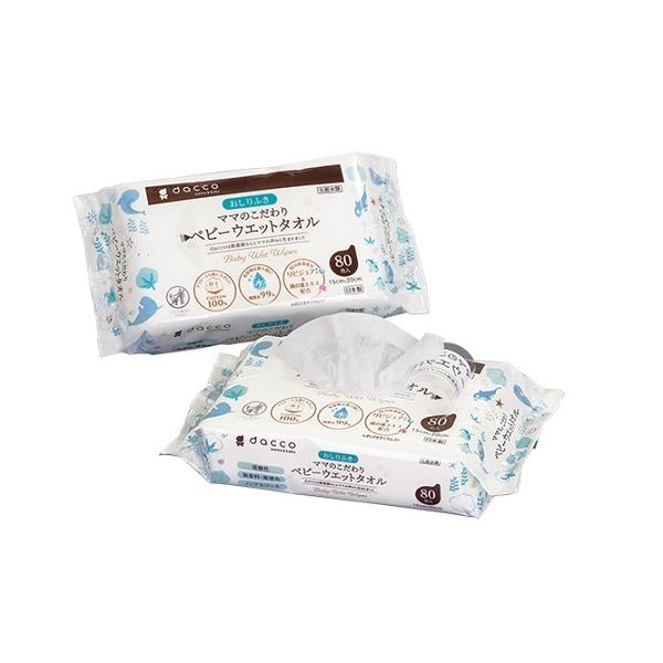 人気のdacco(ダッコ）シリーズ★商品名：ｄａｃｃｏ　ママのこだわりベビーウエットタオル １５×２０ｃｍ　８０枚入入り数：1商品規格：１５×２０ｃｍ　８０枚入メーカー：オオサキメディカル