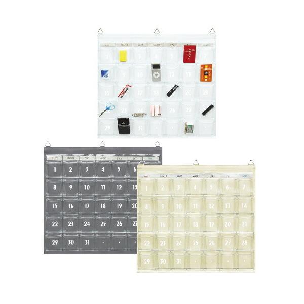 医療機器専門商社ショップデクリニックウォールポケット（帆布×クリアー）　 W-419(キナリ)