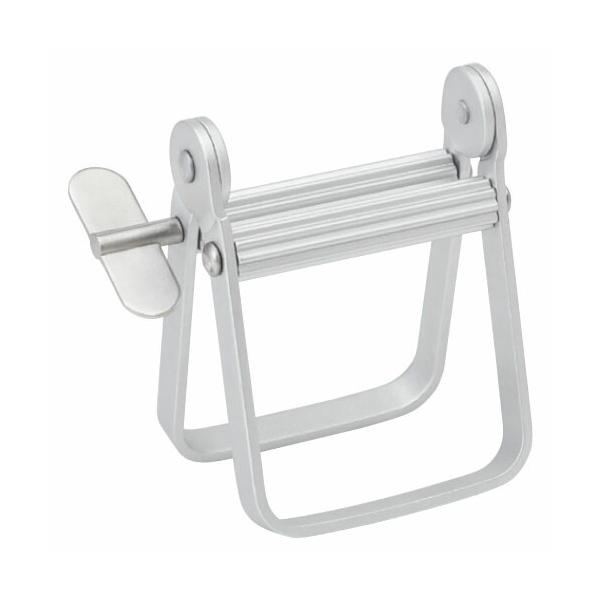 医療機器専門商社ショップデクリニックチューブしぼり器（アルミ製）     規格：小ローラー部にチューブを挟んでツマミを回すだけ。使用最大幅77mmで、丈夫な設計です。