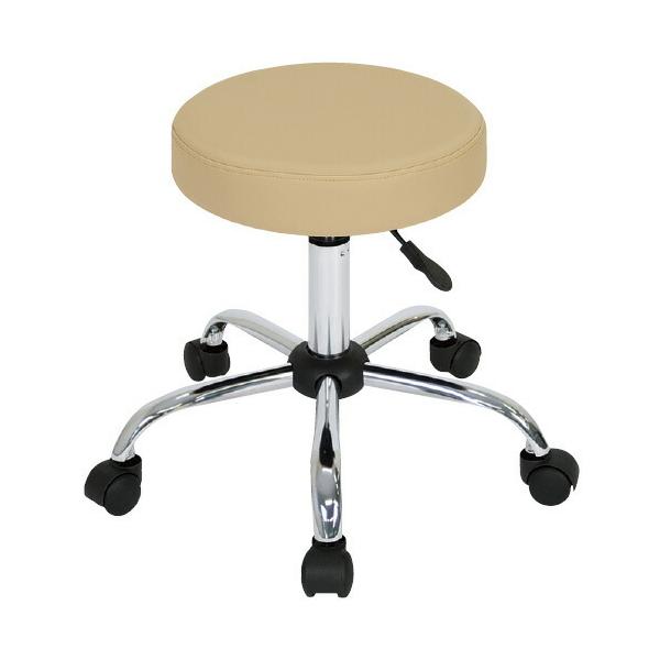 ●コンパクトで安定感のある形状の5本脚チェア。●強めの圧力のガスシリンダー昇降機構を採用。※体重約40以下の方の場合、適正に昇降しない場合がございます。●サイズ：W540×D540×H440〜550●座面寸法：φ350●重量：約4.5●材質...