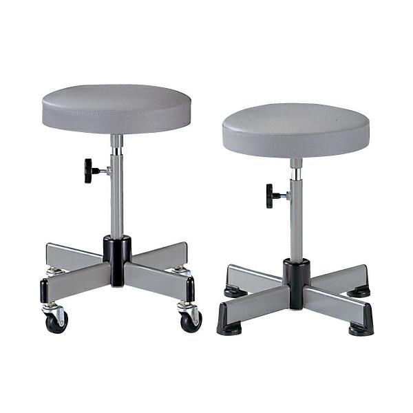 医療機器通販なら安心のショップデクリニックにお任せ下さい。サイズ：Ｗ４３０×Ｈ４６０〜５６０ｍｍ座面寸法：φ３１５ｍｍ重量：３．７ｋｇ材質：脚部＝スチール、張地＝ビニールレザーキャスター：φ５０ｍｍ※※※※※ご注意ください※※※※※※ご紹介...