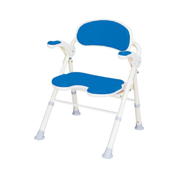 医療機器通販なら安心のショップデクリニックにお任せ下さい。サイズ：Ｗ５２０×Ｄ５００×Ｈ６７０〜７７０ｍｍ座面高：３５０〜４５０ｍｍ（６段階）重量：約４．８ｋｇ●移乗に便利なひじ掛け跳ね上げ式の折りたたみシャワーベンチ。●座った姿勢の保持が...