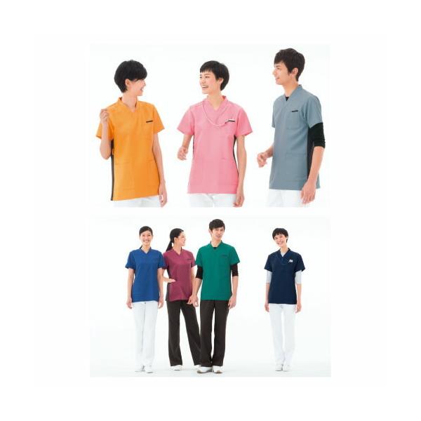 医療機器専門商社ショップデクリニック男女兼用上衣   RT-5062 バーガンディ サイズ：BL材質：ポリエステル100%（制電糸入）、制菌加工、制電、吸水、防汚効果胸元が見えにくいVゾーンデザイン。チーム力があがる7色のカラーバリエーション