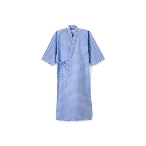 医療機器専門商社ショップデクリニック患者衣（ゆかた型）   RG-1450 ブルー サイズ：S材質：綿70%・ポリエステル30%、吸水効果療養のための安心感をさらに高めた患者衣です。ドビー織柄の高級感が感じられる素材を使用。