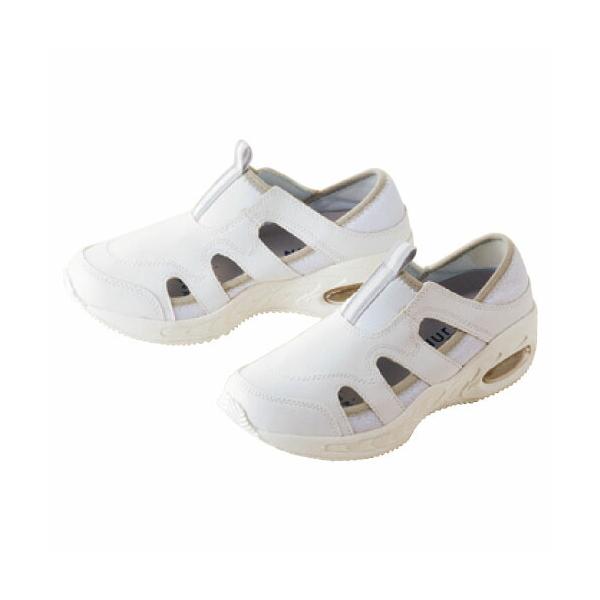 医療機器専門商社ショップデクリニックナースシューズ（ナースフィットII）   F-002-1 23.5 カラー：ホワイト足囲：3Eタイプ重量：約215g（23.5cm・片足）材質：アッパー=PVC、ソール=EVA・合成ゴム、中敷=EVA・B...