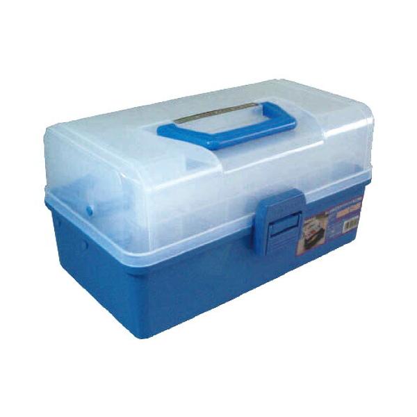 医療機器専門商社ショップデクリニックホームケース   HP-320-B  カラー：ブルーサイズ：W321×D195×H165mm材質：ポリプロピレン・ABS上部が半透明ですので、収納物の確認ができます。フタの開閉に連動する2段の中皿付。