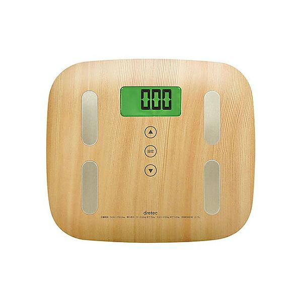特徴●インテリアになじみやすい木目調のデザイン●のるだけで誰がのっているか自動判別し、測定を開始します●「体重」「体脂肪率」「体水分量」「筋肉量」「推定骨量」「基礎代謝量」「内臓脂肪レベル」を表示仕様●本体：ABS樹脂●計量範囲：5〜150...