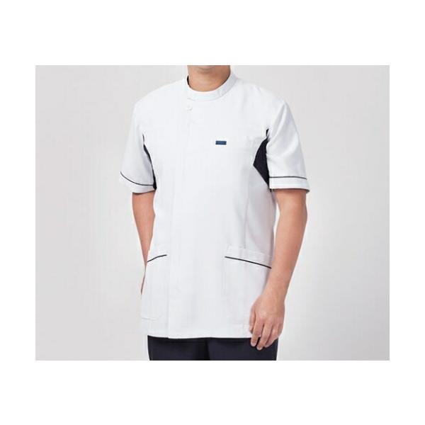 特徴●ベンチレーション機能仕様●色：ホワイト×ネイビー(色番：7)●サイズ：L●素材：ポリエステル100％●着丈（cm）：77●肩幅（cm）：47●胸囲（cm）：109●袖丈（cm）：26