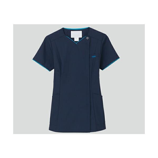 特徴●羽織タイプなので着脱がしやすく、メイクなどが付きにくいです。●やや長めの丈に、女性らしい曲線を描くデザインです。仕様●型番：7022SC-17●色：ダークネイビー●サイズ：LL●着丈：69cm●肩幅：43cm●胸囲：108cm●袖丈：...