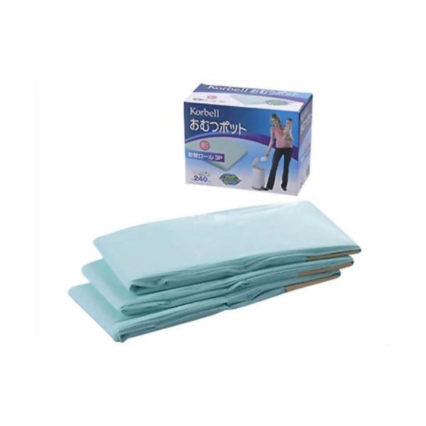 「KORBELL おむつポット 取替えロール 3P」は、おむつ用ゴミ箱KORBELL おむつポット専用の取替えロールです。1ロール(12m巻)でベビー用紙おむつなら約240枚まで(おむつの大きさ、ロールをしばる頻度により、すてらる枚数はこと...