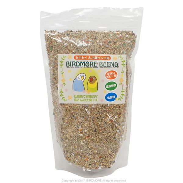 BEST BALANCE からBIRDMOREオリジナルブレンド 500ｇが出来ました！色々な種類の穀物と乾燥野菜が入ったブレンドです。メーカー：BEST BALANCE　(関根鳥獣店)内容量：500g原材料配合：皮付ひえ・皮付あわ・白きび...