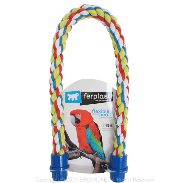 中型、大型鳥用の布製止まり木です。鳥かごの中はもちろん、鳥かごの外に付ける事も出来ます。コットン素材なので適度にやわらかくネジ式なので取り付け、取り外しが簡単です。メーカー/ferplastサイズ/直径約2.8×全長約80cm パーチ部分長...