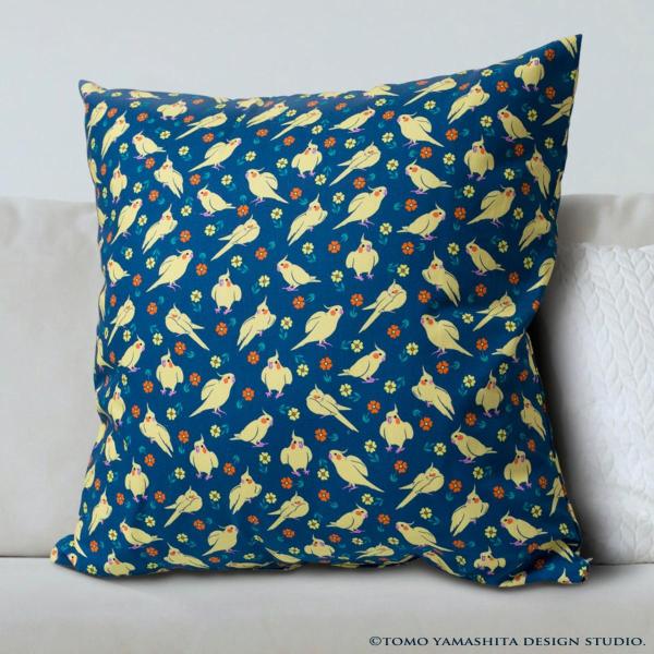 オリジナルデザイン生地で作ったクッションカバーです。45cm×45cmのクッションに対応※カバーのみの販売です。