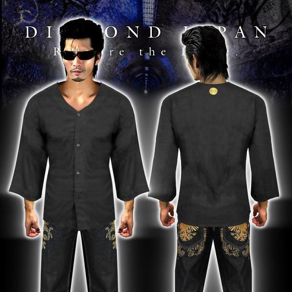 送料無料 ポイント10倍 ダボシャツ 夏祭り 屋台 部屋着 快適 綿 麻 プリント オラオラ系 悪羅悪羅系 ホスト コスプレ 衣裳 イベント 右翼 ドキュメント 実話時代 雑誌掲載 チョイ悪 チョイワル DIAMOND JAPAN ダイヤモ...