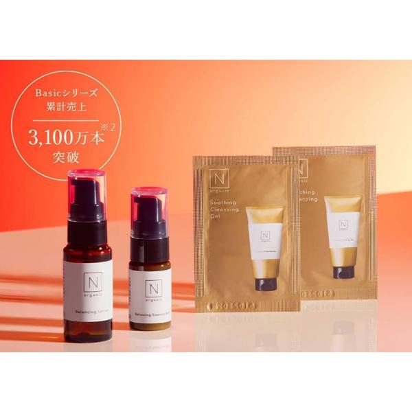 N organic Basic 化粧水・乳液・クレンジングジェル　トライアルセットN organic Basic     バランシング ローション 20mL     バランシング エッセンスミルク (リニューアル版・医薬部外品） 10ｍL ...
