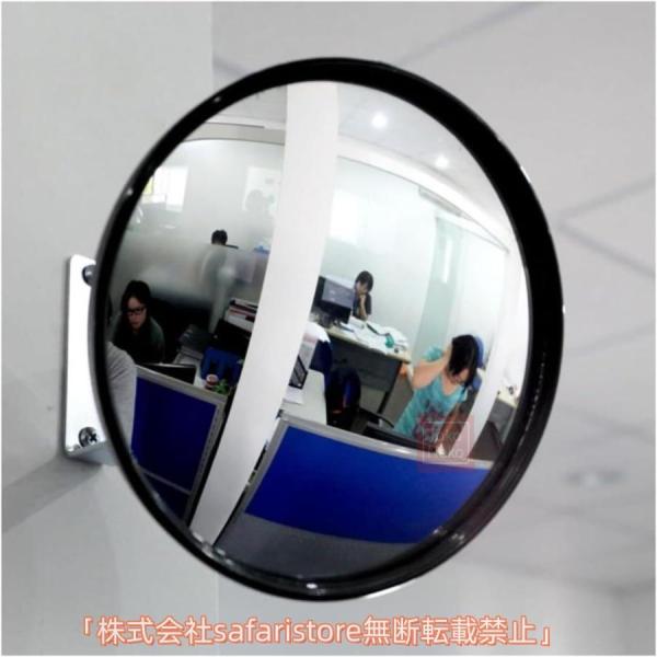 視認距離：凸型の交通ミラーは、死角の周りを見ることができ、危険な街角、車道、ガレージ、視界の悪い場所でも安全にナビゲートできます。見える範囲は10m以内。車庫から道路に出るときの安全性アップ軽量で割れにくい：カーブミラーは屋内でも屋外でも使...