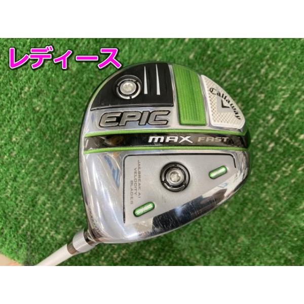 ■種別：レディースフェアウェイウッド　■メーカー：キャロウェイ■モデル：EPIC MAX FAST　■シャフト：ELDIO40 for CW(JP)■フレックス：A　■ロフト：21■本数：1　■番手：7W■長さ：40.75　■クラブ重量：2...