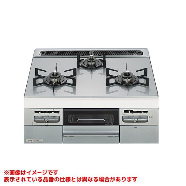ブランド: ノーリツ開口寸法: W560mm×D460mm機器高さ: 220mmトッププレート種類: ガラス（ホワイトシルバー）トッププレートサイズ: 600mmゴトク: ホーローフェイス: メタリックシルバーコンロ数: 3コンロバーナー:...