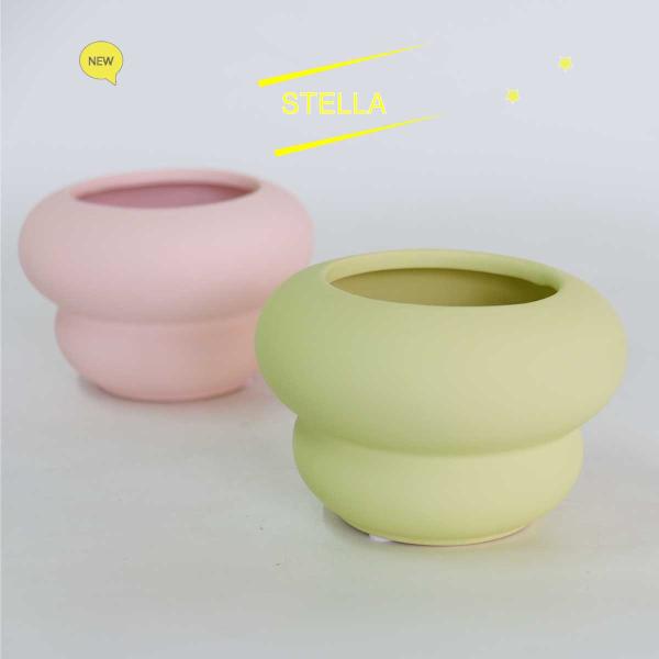 もこもことした癒やしのフォルム！小さなスペースにもOK-----------------------------------------●商品名 :ステラ８●内容 : 本体×1●素材 : 鉢;セラミック●サイズ:φ12.5cmH8.5cm:...