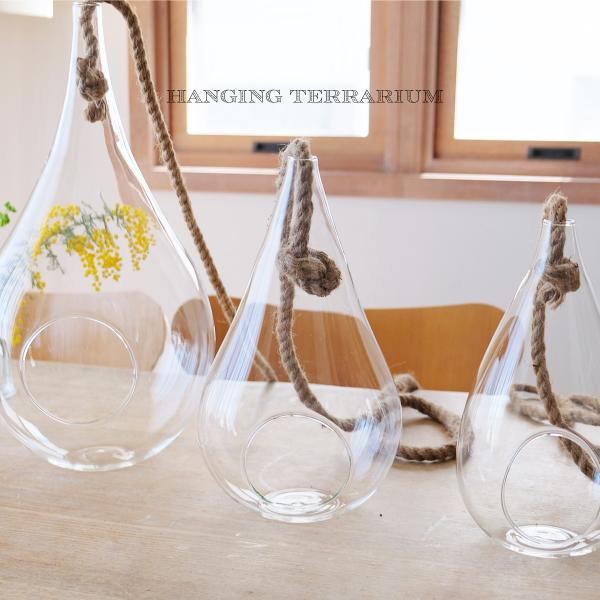 -----------------------------------------●商品名 :ハンキングベース LARGE ●内容 : 本体×1(ロープ付)●素材 : ガラス●サイズ:本体28サイズ:約φ14.5cm×28.5cm 32サイ...