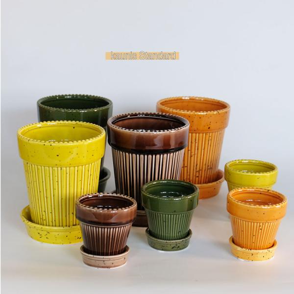 斑点模様がアクセントとなり、美しい釉薬で仕上げられたセラミック製の植木鉢-----------------------------------------●商品名 :Kaunis Standard S 受皿付●内容 : 本体×1受皿×1●素...