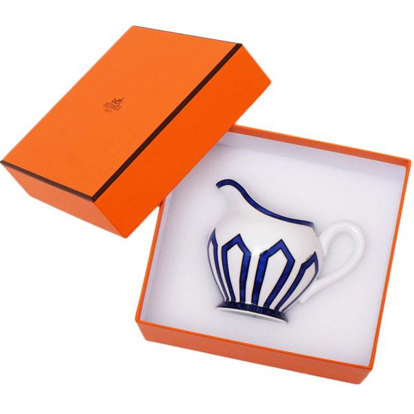 エルメス HERMES ブルーダイユール クリーマー ミルクポット クリームジャグ 200ml 食器 陶器 ホワイト×ブルー 030021