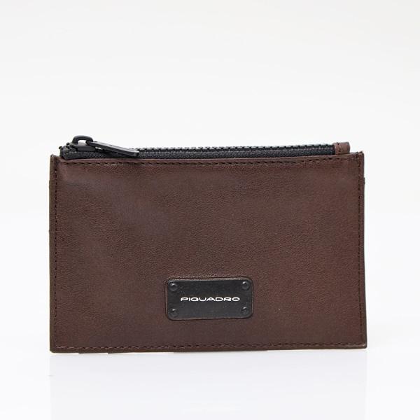 ピクアドロ PIQUADRO ハーパーライン eco レザー カードケース コインケース 小銭入れ ダークブラウン系 [メンズ] PU5765APR TM TESTAMORO ギフト