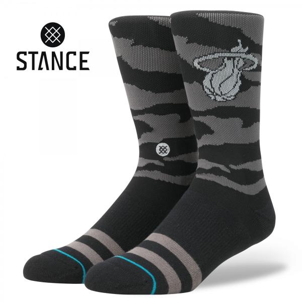 ◆STANCE Socks NIGHTFALL HEAT スタンスソックス ナイトフォール・ヒート NBA Casual Series カジュアルシリーズ 迷彩 靴下 MIAMI マイアミ [正規品]品番：M558A17NHEサイズ：L (...