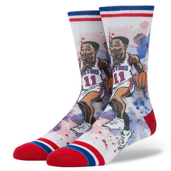 ◆STANCE NBA LEGENDS ISAIAH THOMAS スタンスソックス NBAレジェンド アイザイア・トーマス DETROIT PISTONS デトロイト・ピストンズ  バスケットボール 正規品サイズ：L (27-30)