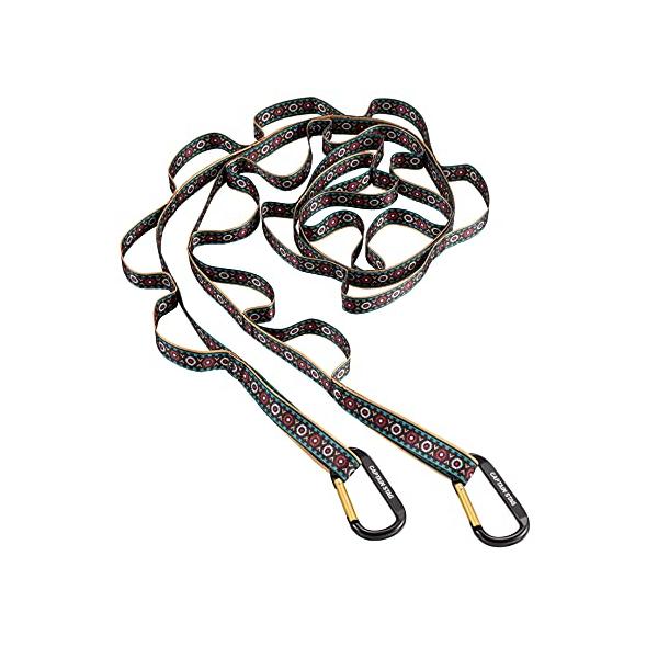 製品サイズ:約全長210cmカラビナ含む製品重量:約90g耐荷重:1ループ2kg以内、総計5kg以内材質:ベルト部/ポリエステル、カラビナ/アルミニウム合金原産国:中国部門名: ユニセックス大人