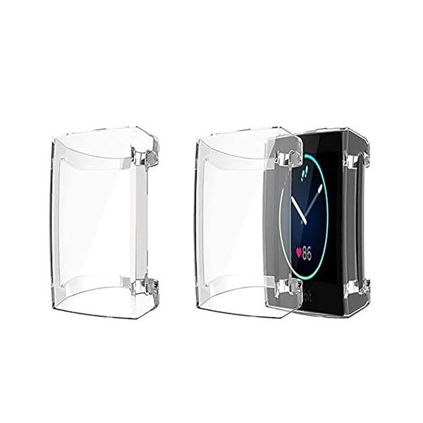 対応機種: Fitbit Charge4 専用 全面保護ケース クリア スクリーンカバー バンパー柔軟TPU材質：柔軟なTPUを採用し、薄くて丈夫で柔軟性が高く、高透光率と高感度のタッチ、変形しにくくなっています。また耐衝撃性を備え、Fit...