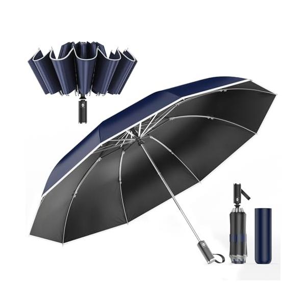 ??超撥水＆逆折り式折畳み傘この逆折りたたみ傘は、普通の傘とは異なり、折りたたむと雨水が内側に流れるため、衣服やバッグを濡らすことがありません。普通の傘は外側に流れるため、簡単に濡れてしまいます。車やタクシーに乗る際も、水滴が座席に飛び散る...